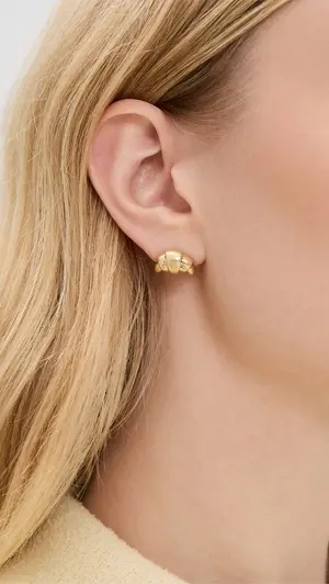 Clare V. Croissant Stud Earrings
