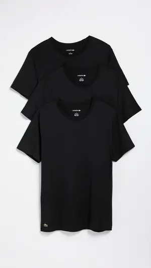 Lacoste Cotton Undershirt Crew Tee 3 Pack