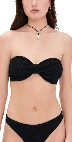 Hunza G Jean Bikini Top - Black