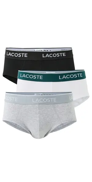 Lacoste Cotton Stretch Jersey Briefs 3 Pack - Multi
