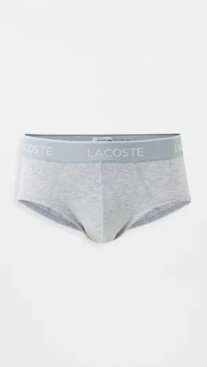 Lacoste Cotton Stretch Jersey Briefs 3 Pack - Multi