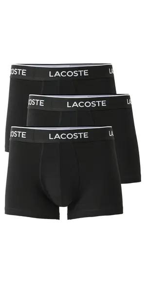 Lacoste Cotton Stretch Jersey Trunks 3 Pack - Black