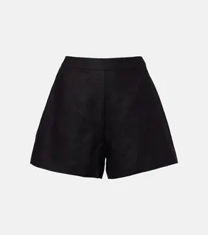 Posse Perri Linen Shorts - Black