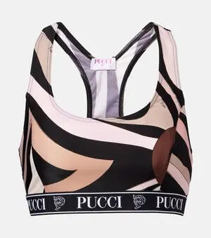 Emilio Pucci Printed Sports Bra - Multicoloured