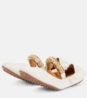 TOD'S Leather Ballerina Flats