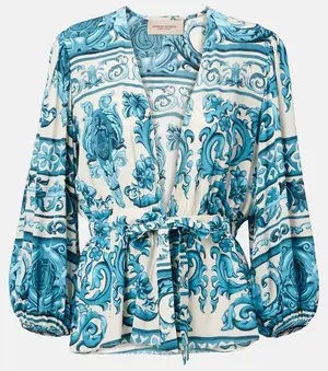ADRIANA DEGREAS Printed Blouse