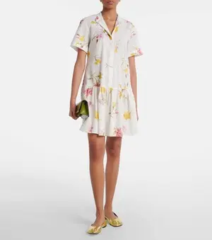 Erdem Floral Cotton Minidress