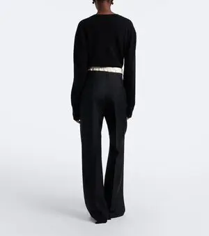 RÓHE Wool And Mohair Wide-leg Pants - Black