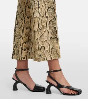 Dries Van Noten Snake-print Flared Jacquard Pants