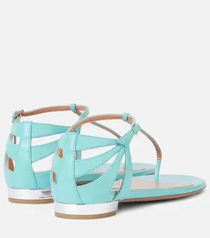 AQUAZZURA Leather Sandals - Blue