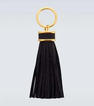 TOM FORD Tasseled Leather Keychain - Black