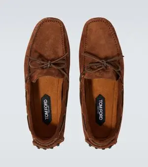 TOM FORD Rod Suede Driving Shoes - Brown