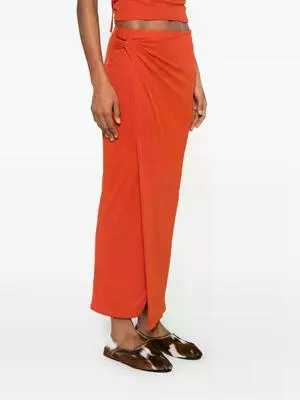 Nanushka Draped Midi Skirt