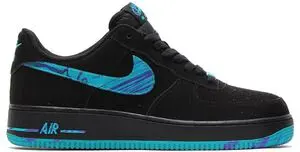 Nike Air Force 1 Low Marbled Swoosh Pack - Black/turbo Greenone-colorpurple Venom