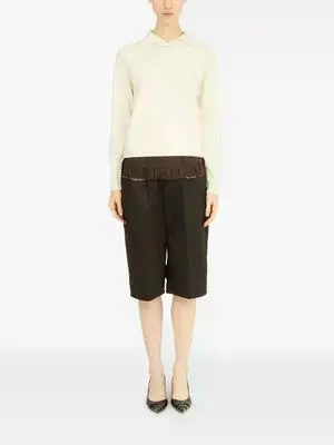MAISON MARGIELA Wool Polo Top - Neutrals
