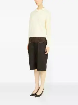 MAISON MARGIELA Wool Polo Top - Neutrals