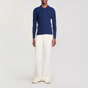 Sandro Ribbed Polo Shirt - Fonte