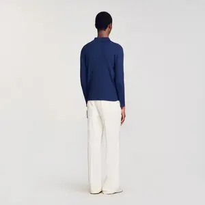 Sandro Ribbed Polo Shirt - Fonte