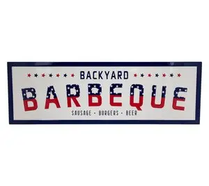 NORTHLIGHT Backyard Barbeque Americana Metal Wa L Sign 23 - One-color