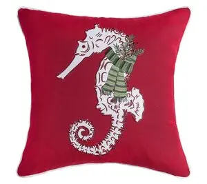 VALERIE PARR HILL Sea Life Seahorse Pillow Valerie - One-color