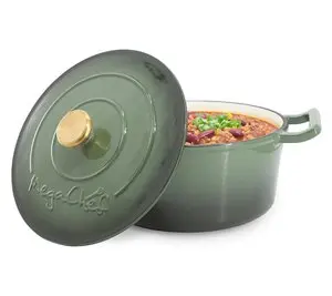 MEGACHEF 5.3 Qt. Cast Iron Casserole W/ Self Ba Sting Lid - One-color