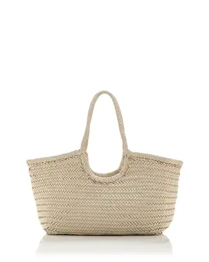 Dragon Diffusion Nantucket Leather Basket Bag - Pearl