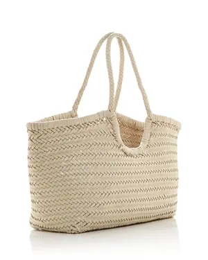 Dragon Diffusion Nantucket Leather Basket Bag - Pearl