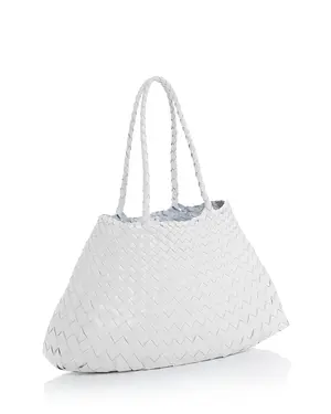 Dragon Diffusion Santa Croce Big Leather Tote Bag - White
