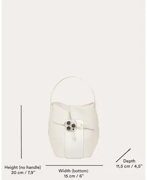 LIFFNER Mini Belted Bucket Bag - Cherry Leather