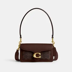COACH Tabby Shoulder Bag 20 In Signature Canvas - Brass/maple