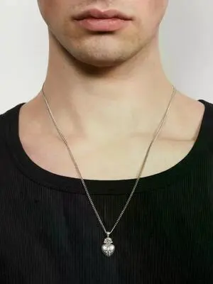 Emanuele Bicocchi Small Sacred Heart Necklace - Silver