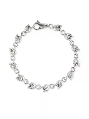 Emanuele Bicocchi Multi-skull Charm Bracelet - Silver