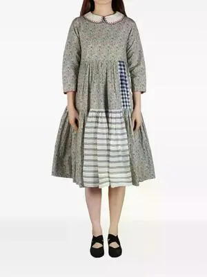 Pero Patchwork-motif Midi Dress