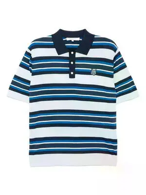 Maison Kitsuné Bold Fox Head-patch Striped Polo Shirt