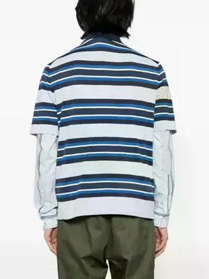 Maison Kitsuné Bold Fox Head-patch Striped Polo Shirt