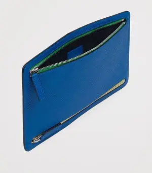 Smythson Panama Leather Multi-zip Travel Wallet