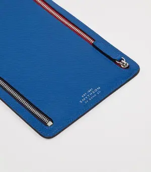 Smythson Panama Leather Multi-zip Travel Wallet