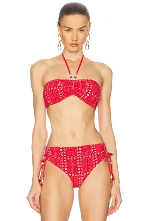 Isabel Marant Salma Bikini Top - Red