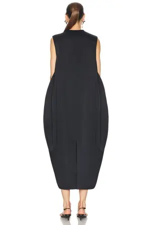 Khaite Blanche V-neck Dress - Black