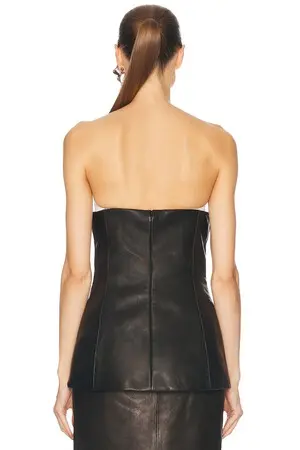 Khaite Ayla Leather Top