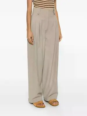 Nanushka Pleated Wide-leg Trousers