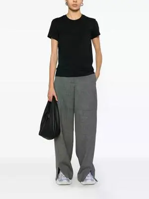 Moncler Logo-embroidered T-shirt - Black