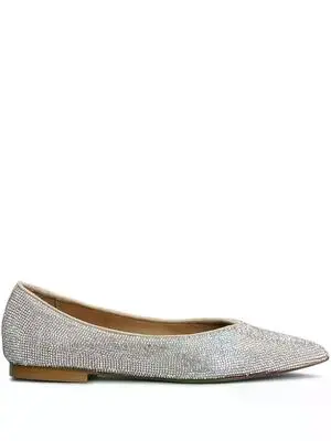 ANNA F. Crystal-embellished Ballerina Shoes