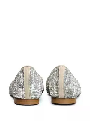 ANNA F. Crystal-embellished Ballerina Shoes