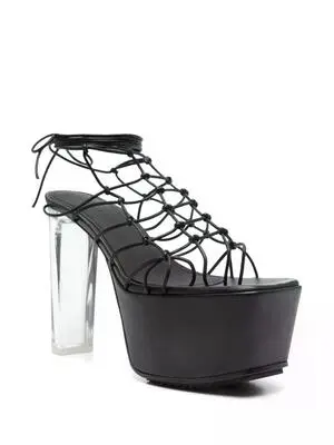 Rick Owens 130mm Web Platform Sandals - Black