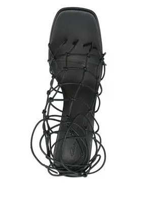 Rick Owens 130mm Web Platform Sandals - Black