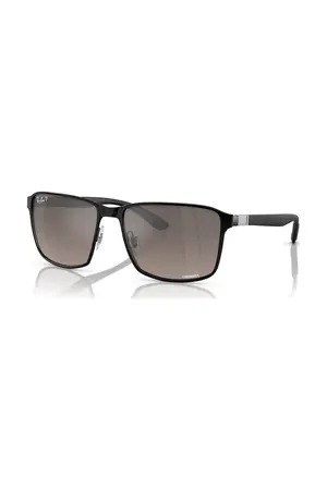 Ray-ban Square Frame Sunglasses With Polarized Lenses - Black