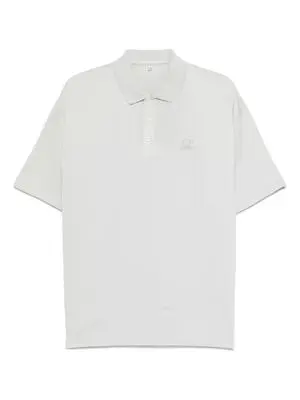 C.P. COMPANY Logo-embroidered Polo Shirt - Blue