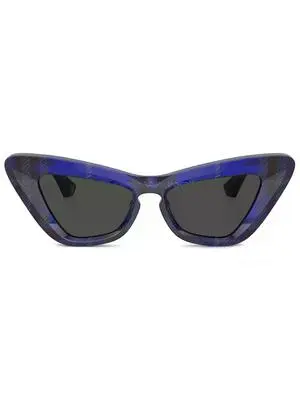 Burberry Check Cat-eye Sunglasses - Blue