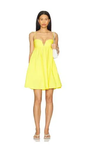 Susana Monaco Poplin Lace Up Back V Wire Dress